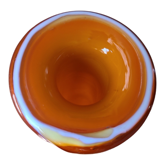 Art | Vintage Long Neck Cased Orange Raymor Glass Decanter Bottle Italy ...